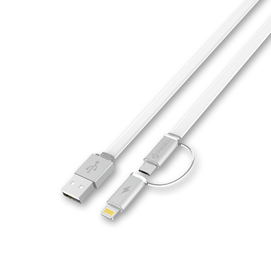 Cabo CB31 2 em 1 Micro USB + Lightning - Carregamento Rápido - Pixelpresso: Moda Café | Universo ...