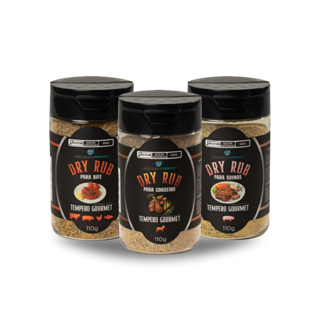 Conjunto de Dry Rubs Gourmet Master Chef 330G CBS 3 - "Transforme Seu ...