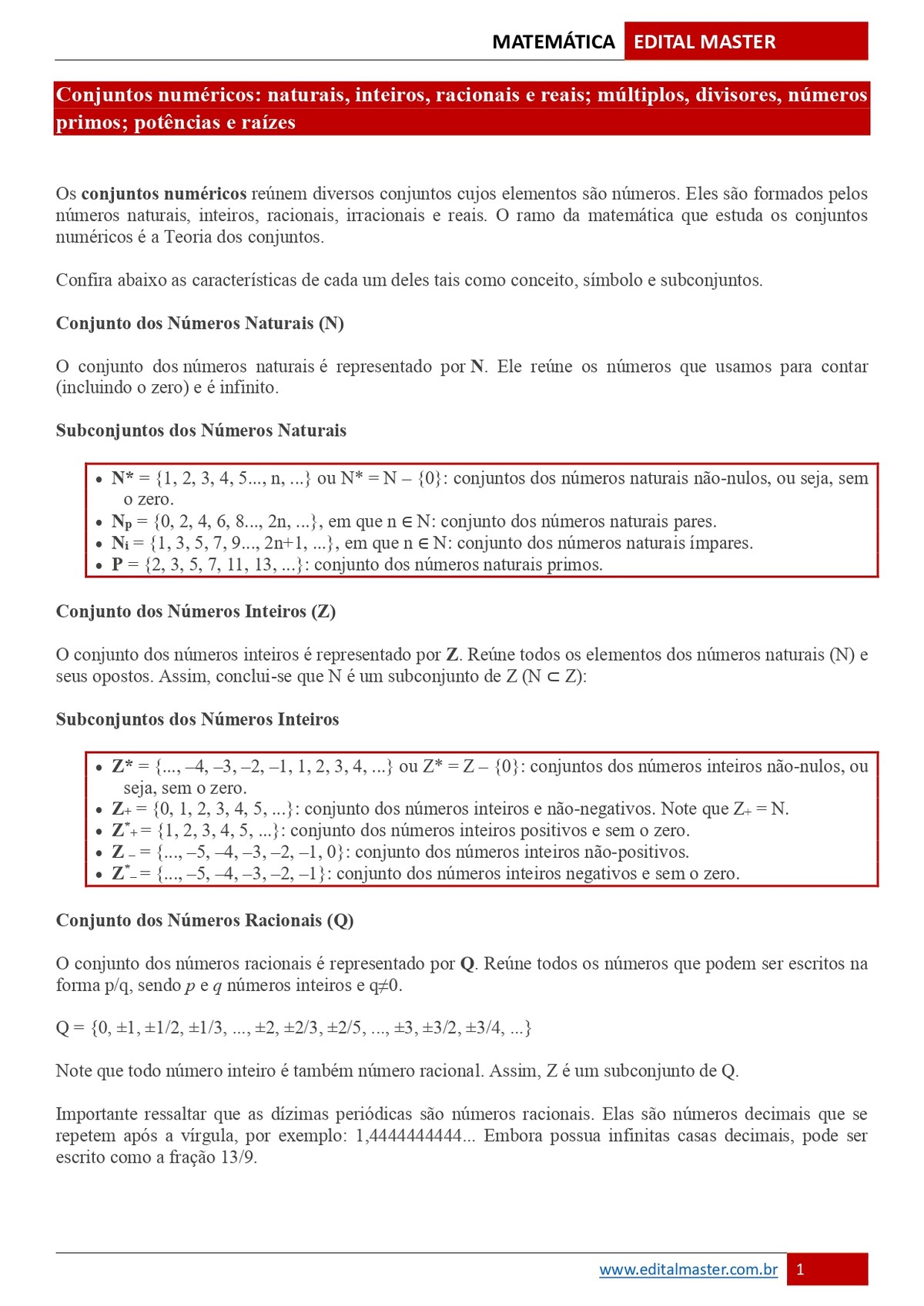 Apostila de Matemática - Apostilas para concursos
